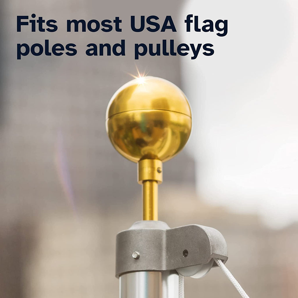 Elegant Flagpole Ball Topper - Gold Finish – Deneve