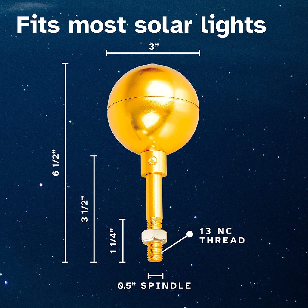 Elegant Flagpole Ball Topper - Gold Finish – Deneve