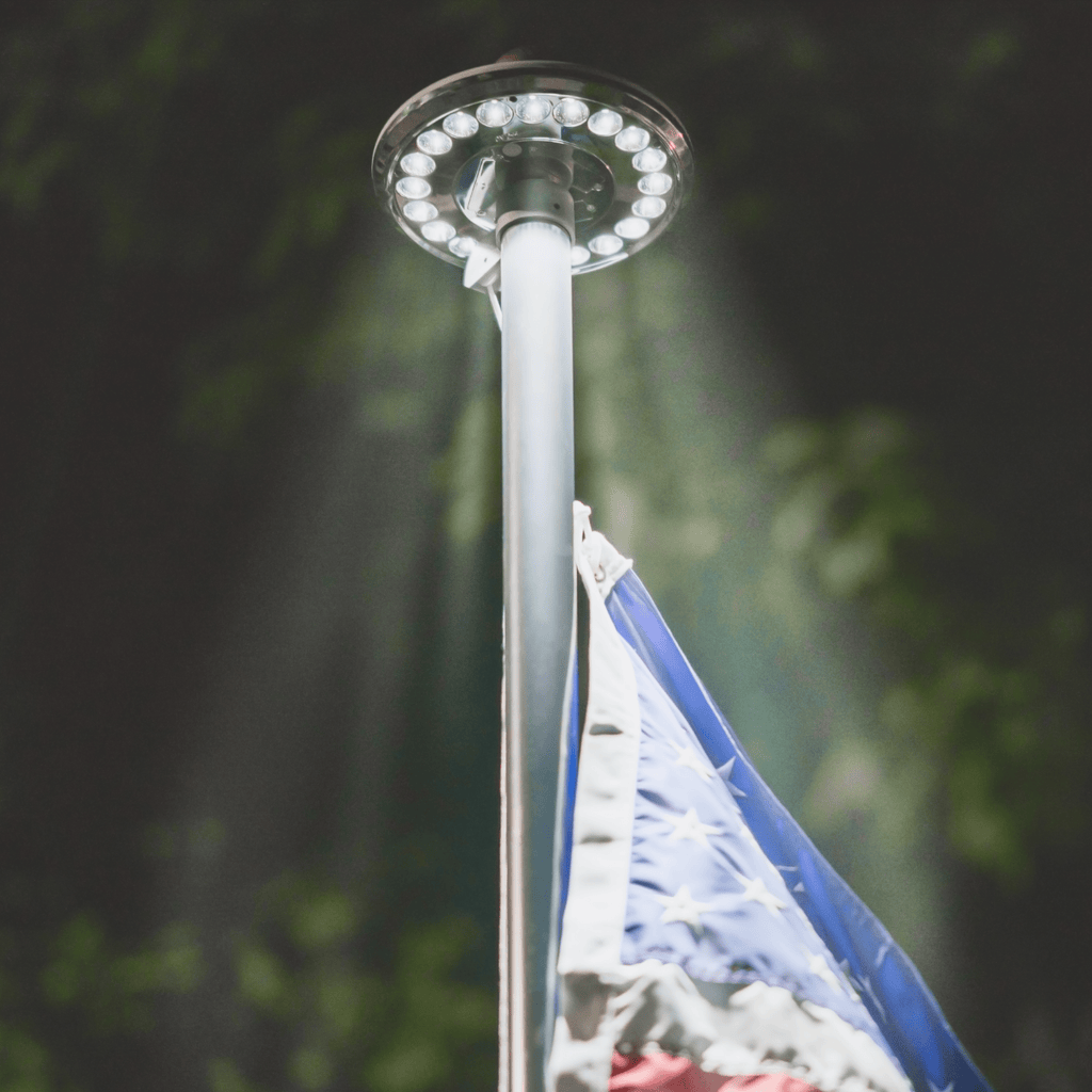 Solar Flag Light - Bright all night LED Flag Pole Light – Deneve